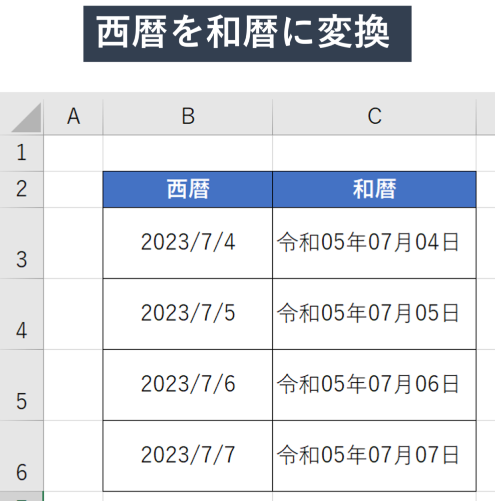 【エクセル】西暦を和暦に、和暦を西暦に自動で変換する方法。和暦西暦早見表の作り方も。 | Excelの森