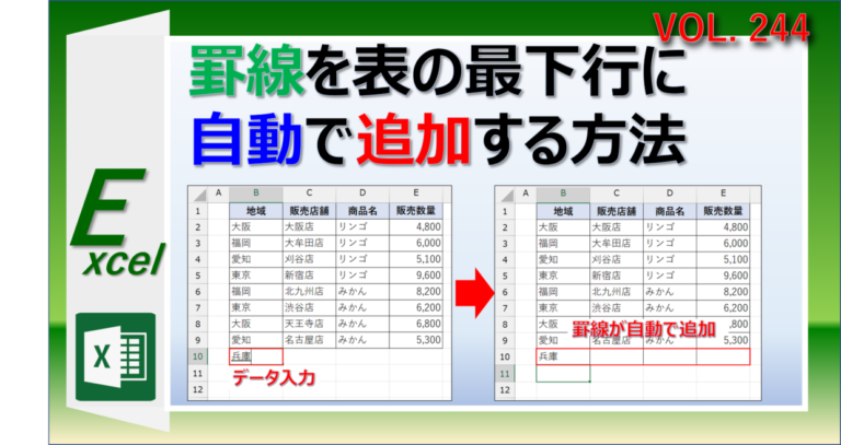 色・罫線 Excelの森