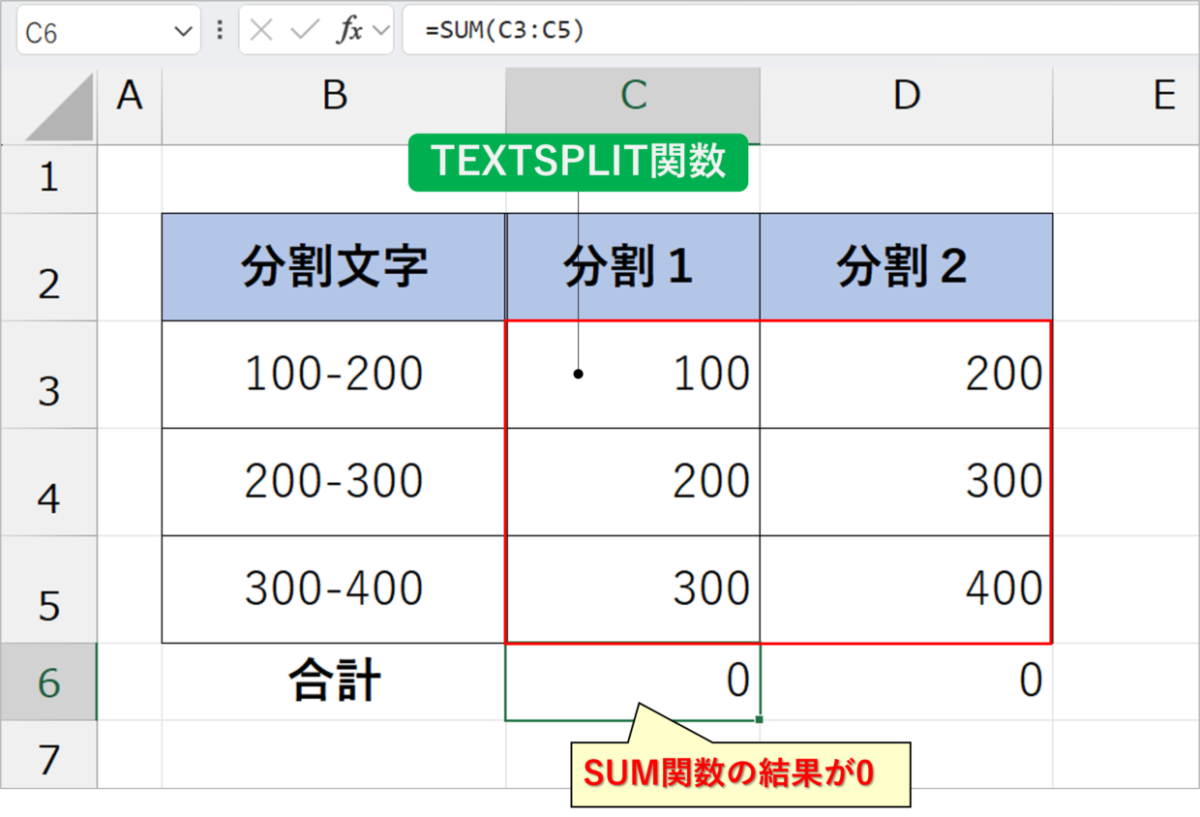 【エクセル】文字を分割するTEXTSPLIT関数の使い方。ハイフンなどの区切り文字を使用 | Excelの森