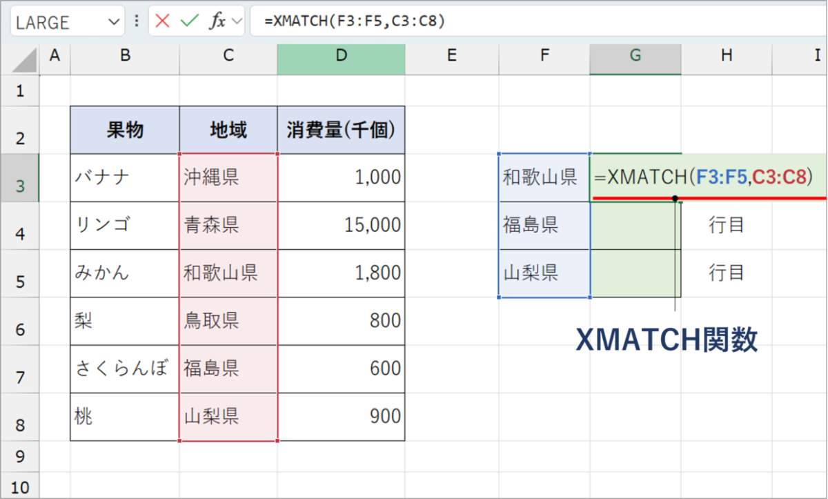 【エクセル】XMATCH関数の使い方と事例を紹介。INDEX関数やVLOOKUP関数と組み合わせ！ | Excelの森
